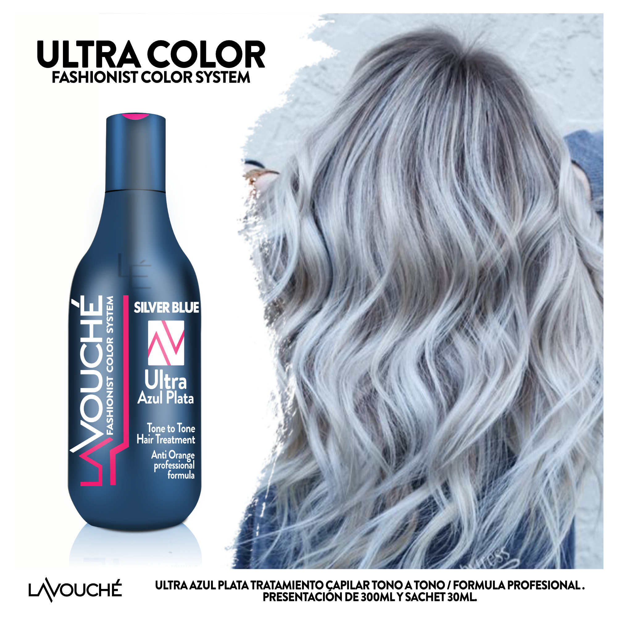 lavouche matizador Azul Plata 300ml - Kbellos