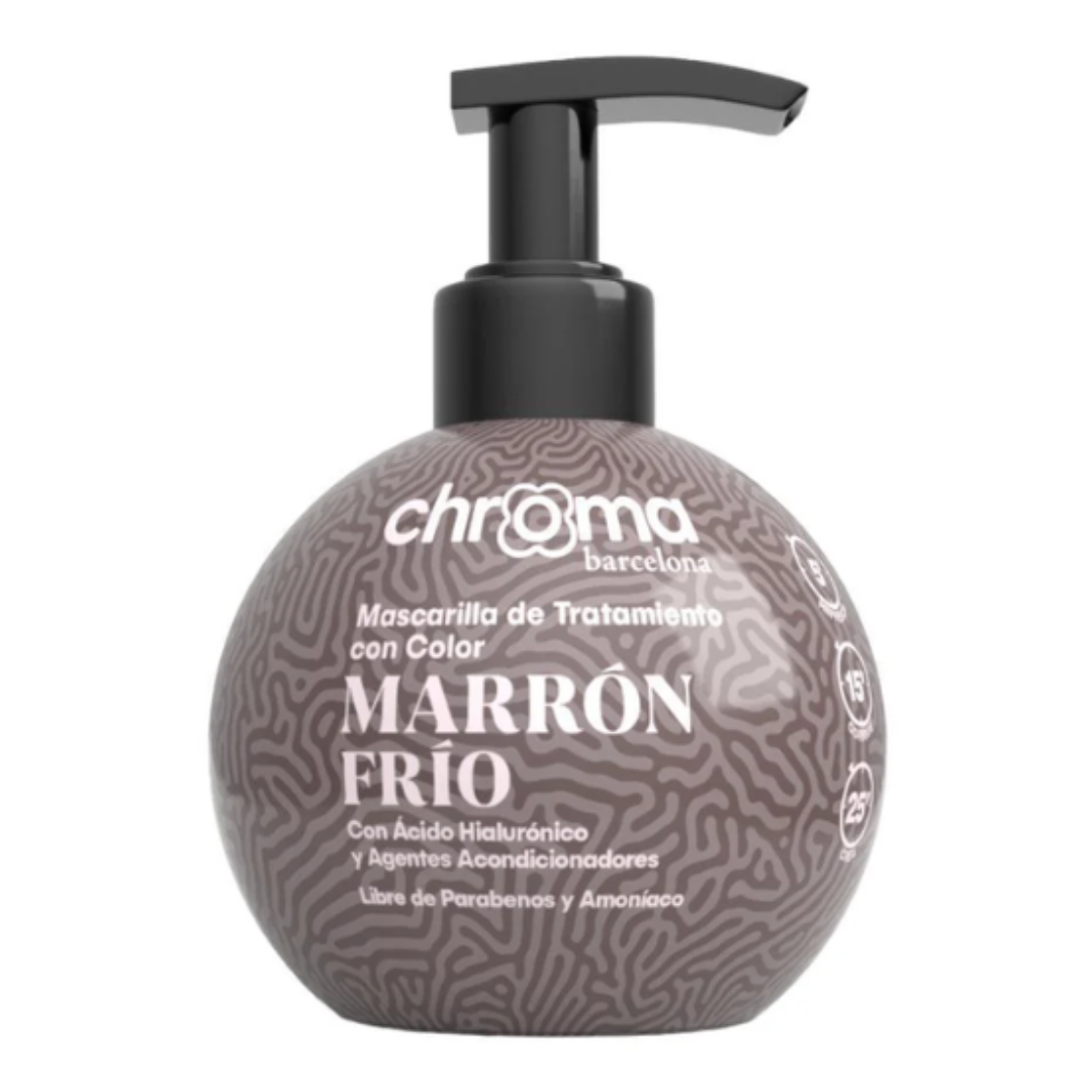 CHROMA BARCELONA - MARRÓN FRIO - Mascarilla con Color - 250ml - Kbellos